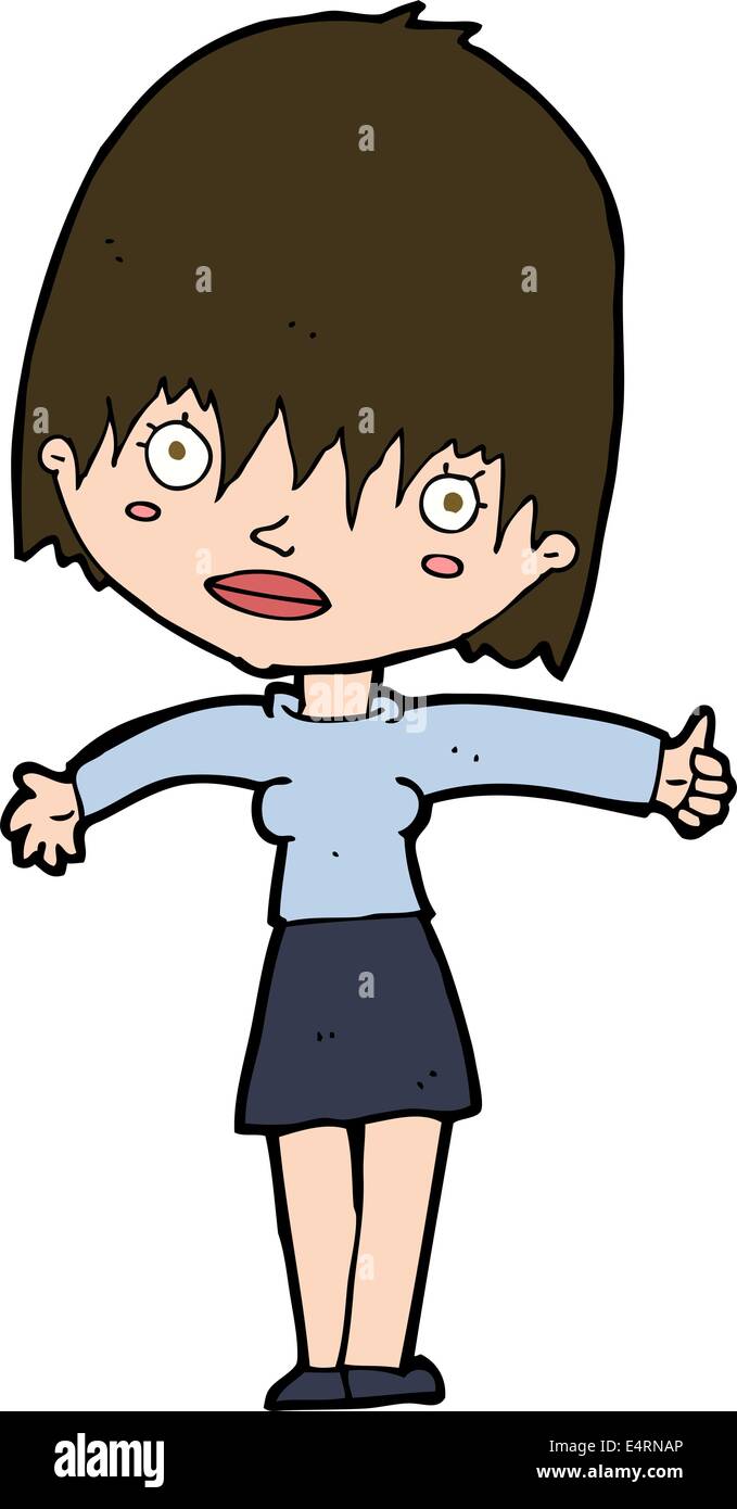 cartoon curious woman Stock Vector Image & Art - Alamy