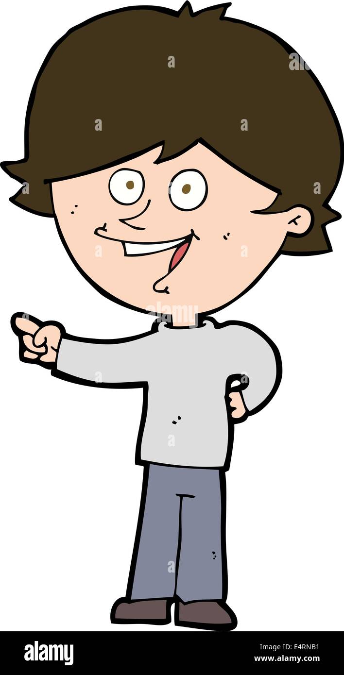 cartoon boy laughing and pointing Stock Vector Image & Art - Alamy