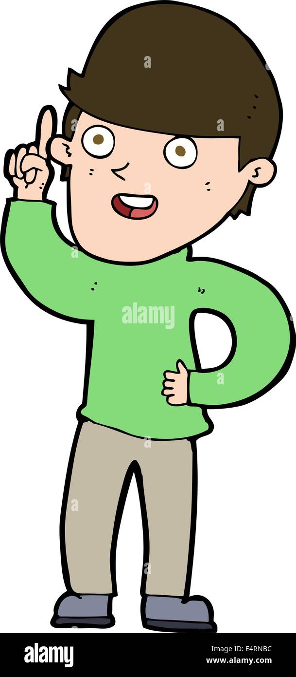 cartoon boy with idea Stock Vector Image & Art - Alamy