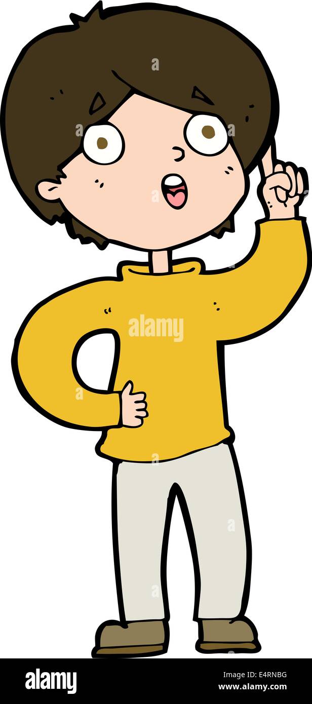 cartoon boy with idea Stock Vector Image & Art - Alamy