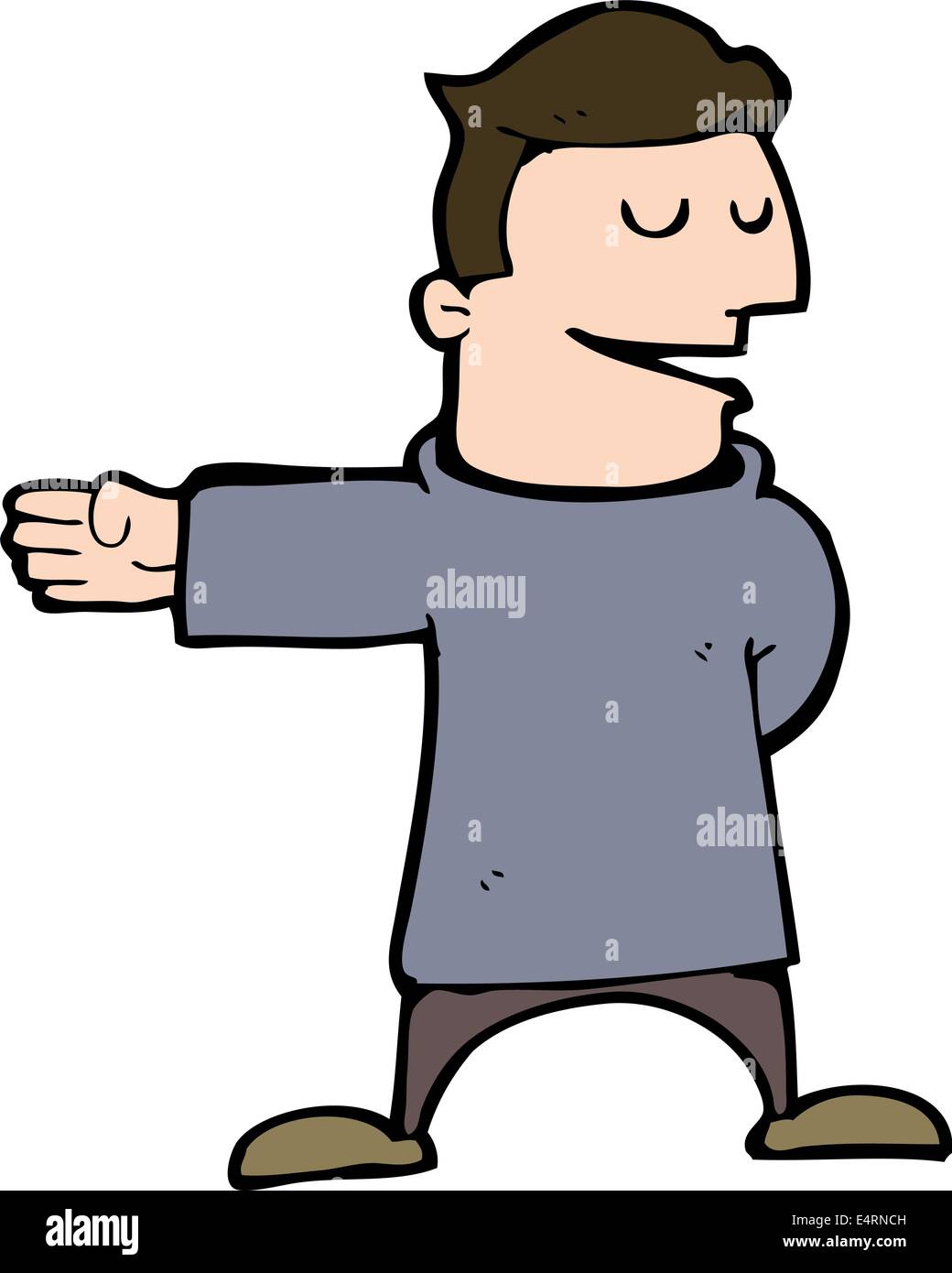 cartoon man gesturing direction Stock Vector Image & Art - Alamy