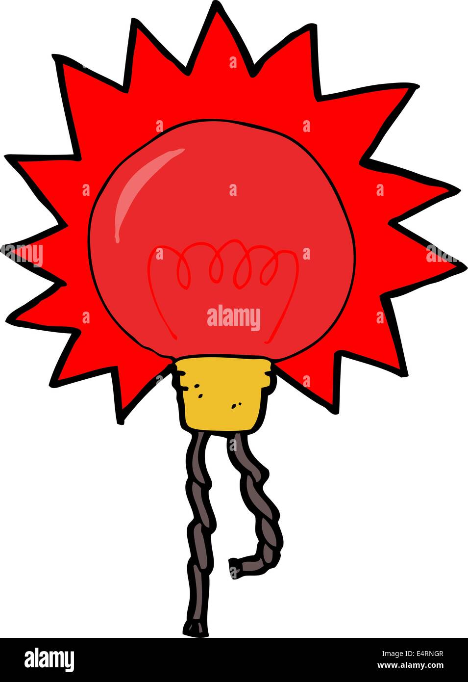 cartoon red light bulb Stock Vector Image & Art - Alamy