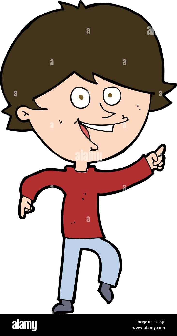 cartoon happy pointing man Stock Vector Image & Art - Alamy