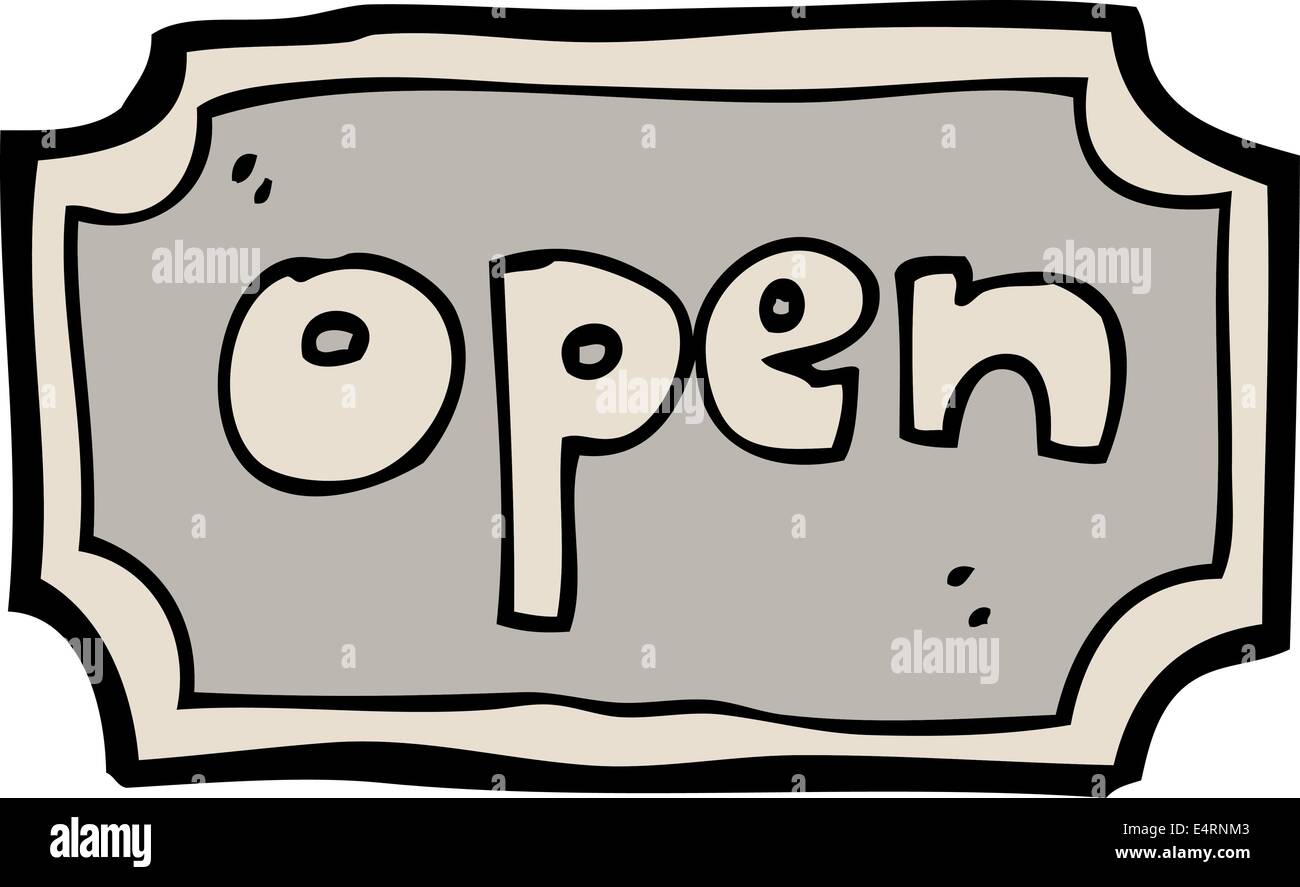 cartoon open sign Stock Vector Image & Art - Alamy