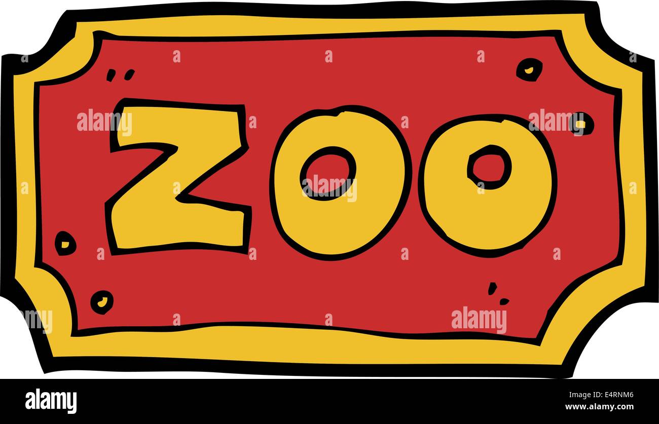 cartoon zoo sign Stock Vector Image & Art - Alamy