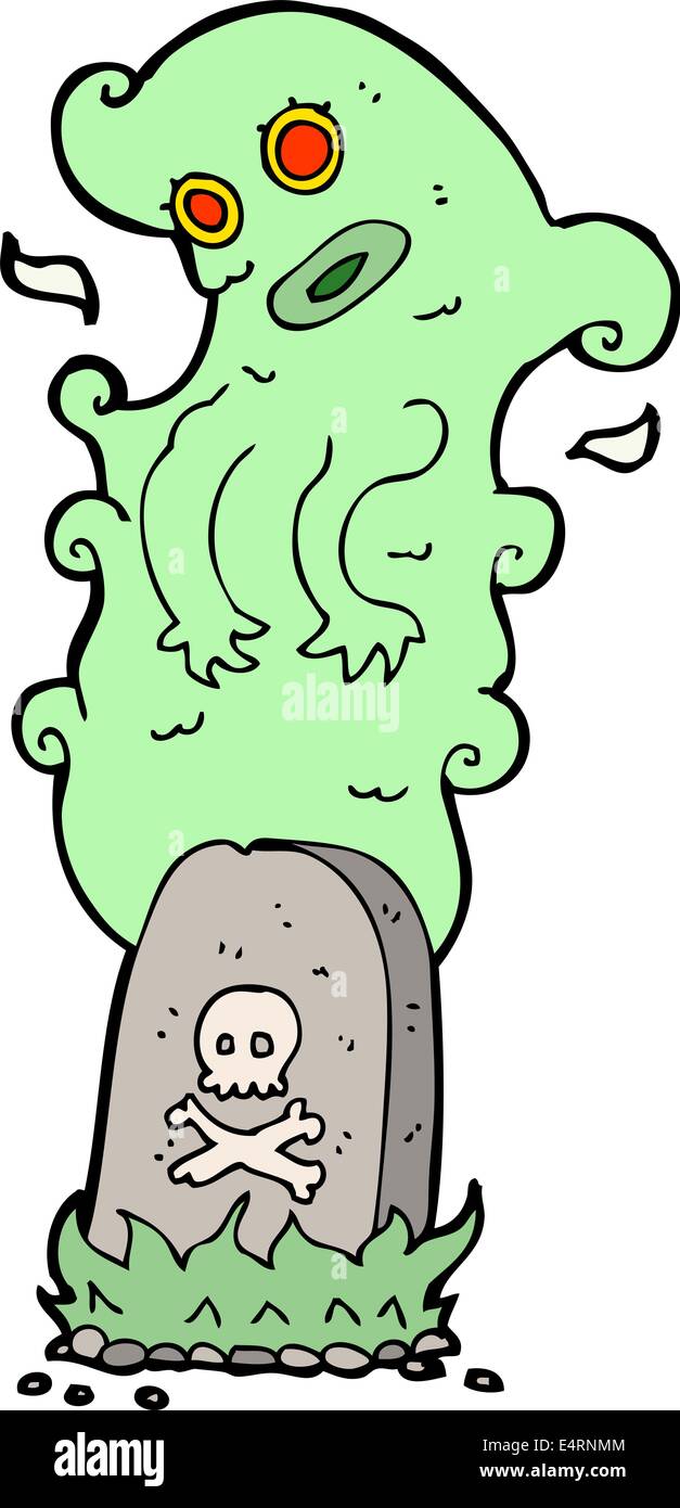 cartoon ghost rising from grave Stock Vector Image & Art - Alamy