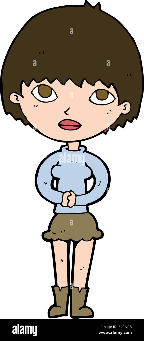 cartoon woman waiting patiently Stock Vector Image & Art - Alamy