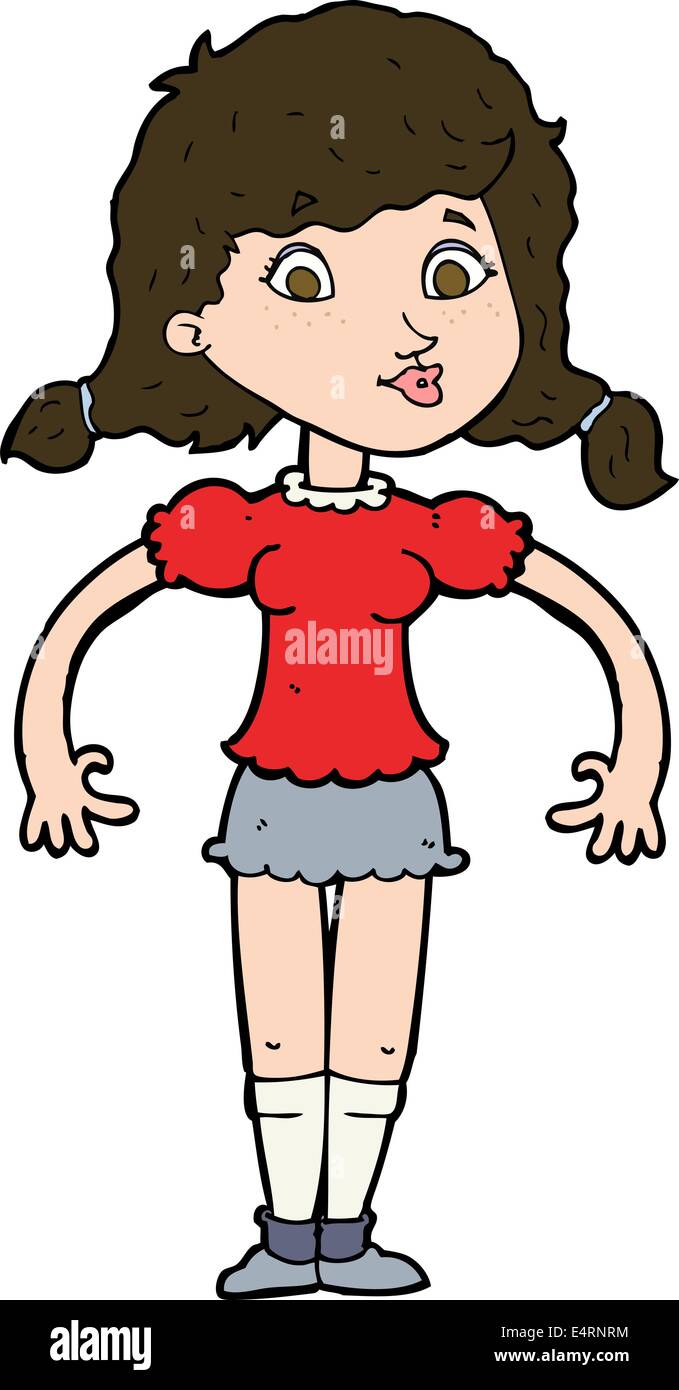 cartoon pretty girl Stock Vector Image & Art - Alamy
