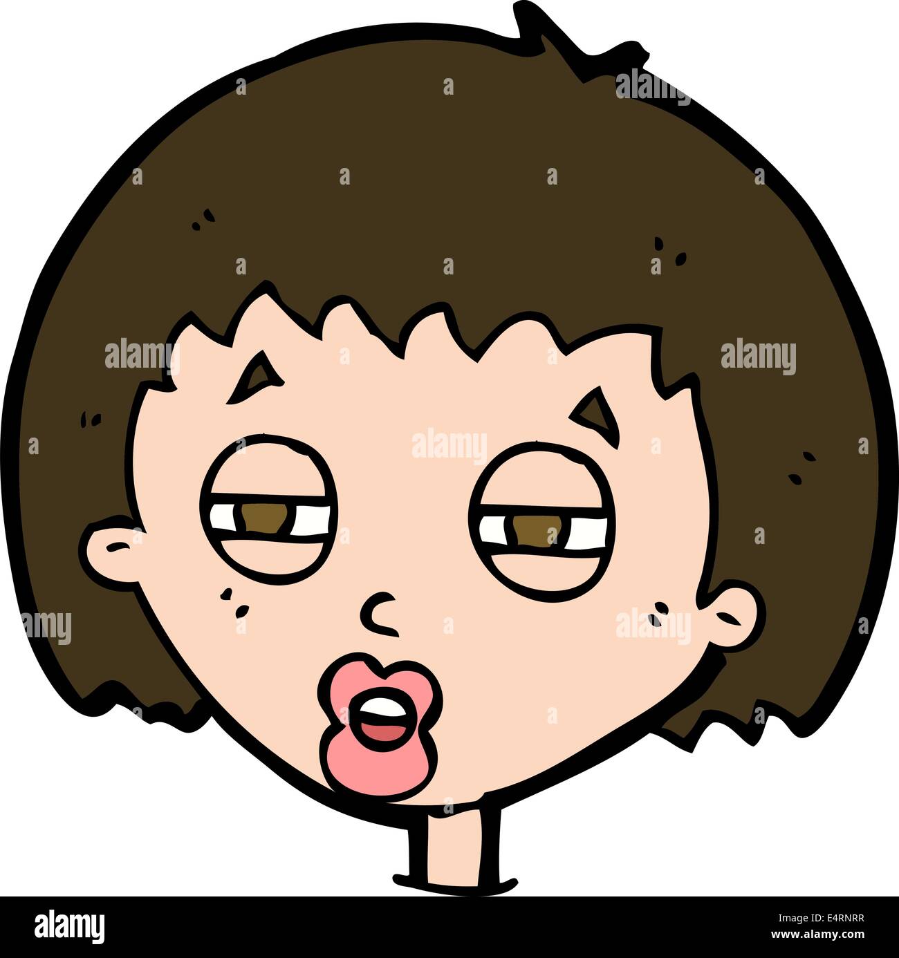 cartoon woman narrowing eyes Stock Vector Image & Art - Alamy
