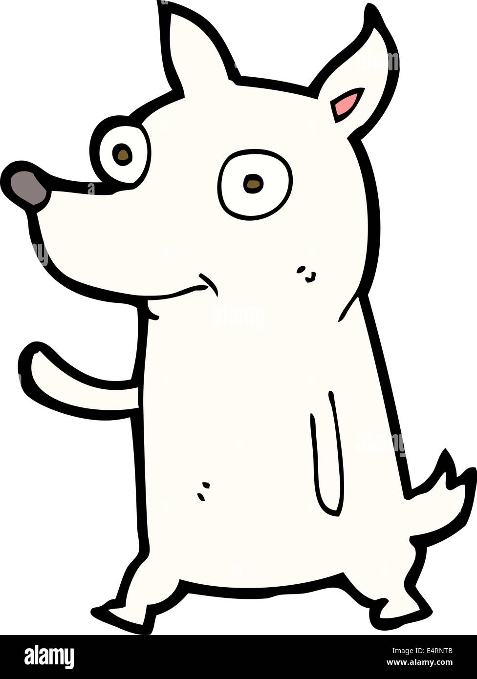 cartoon little dog waving Stock Vector Image & Art - Alamy