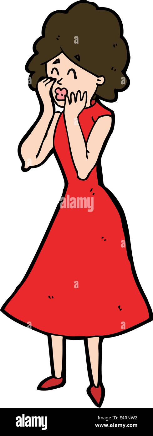 cartoon worried woman Stock Vector Image & Art - Alamy