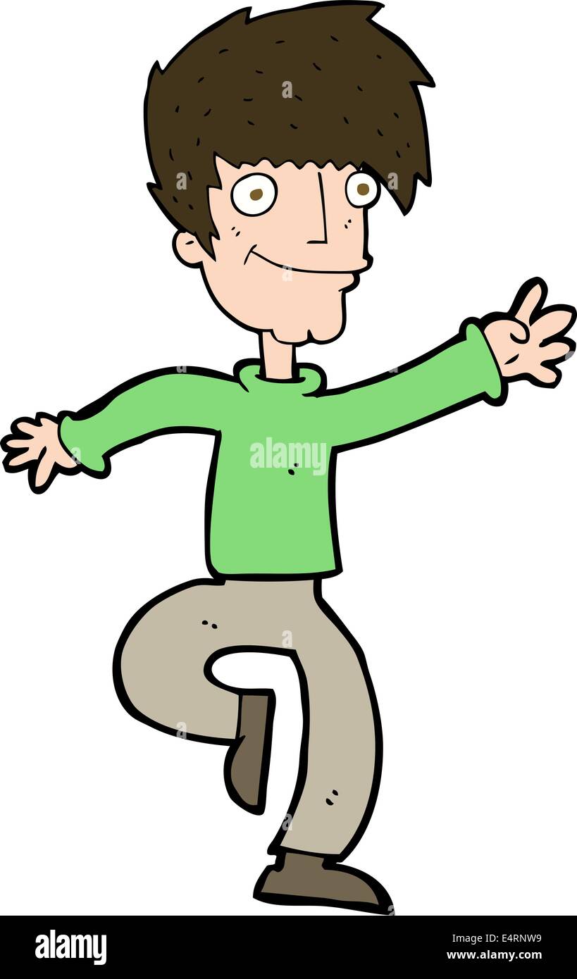 cartoon happy man dancing Stock Vector Image & Art - Alamy