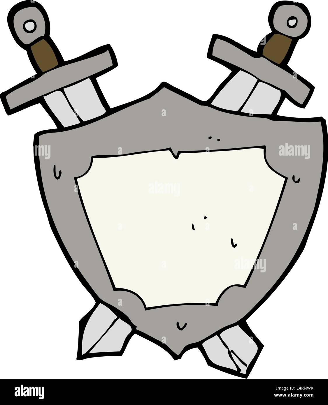 cartoon shield and swords Stock Vector Image & Art - Alamy