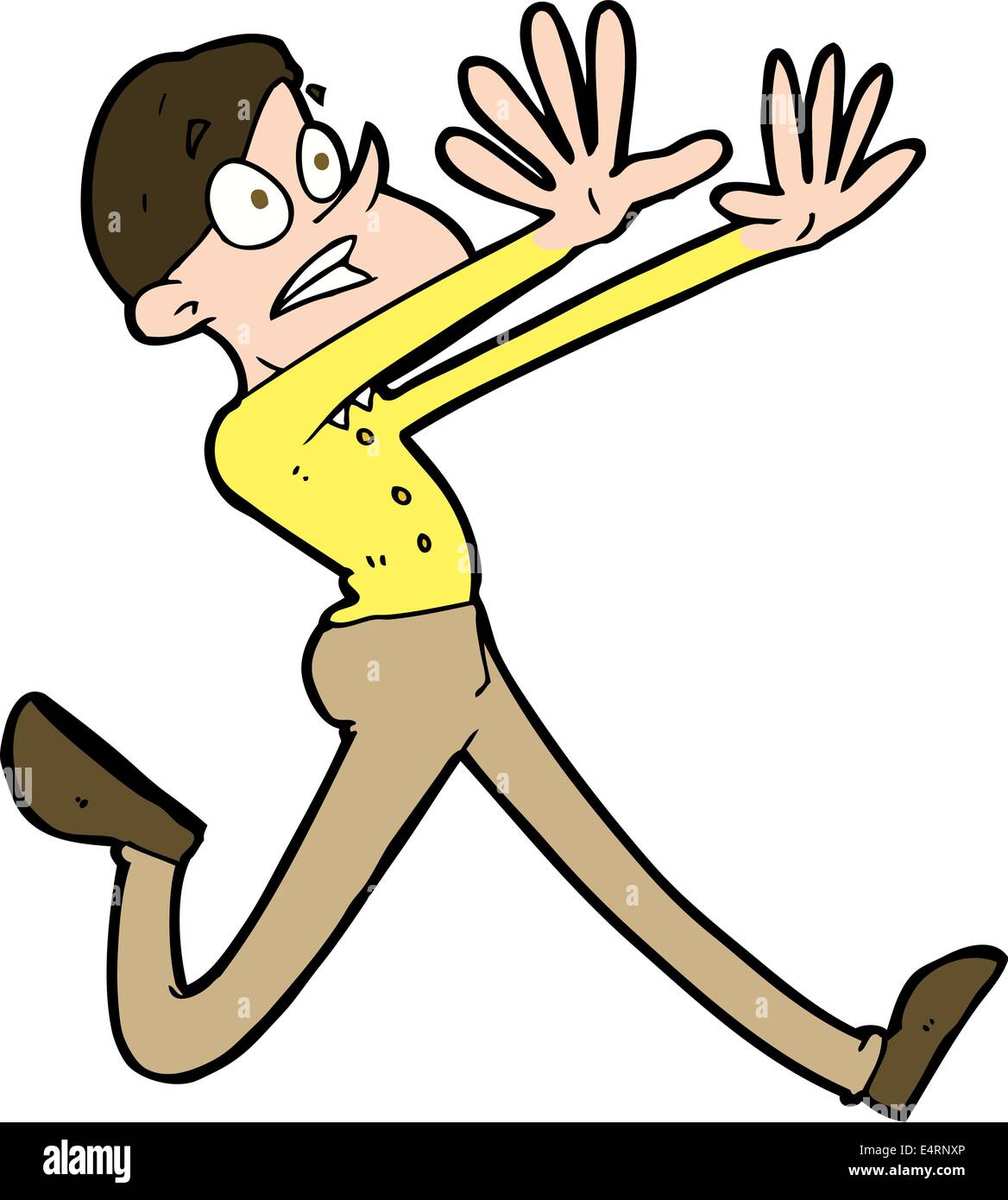 cartoon man running away Stock Vector Image & Art - Alamy