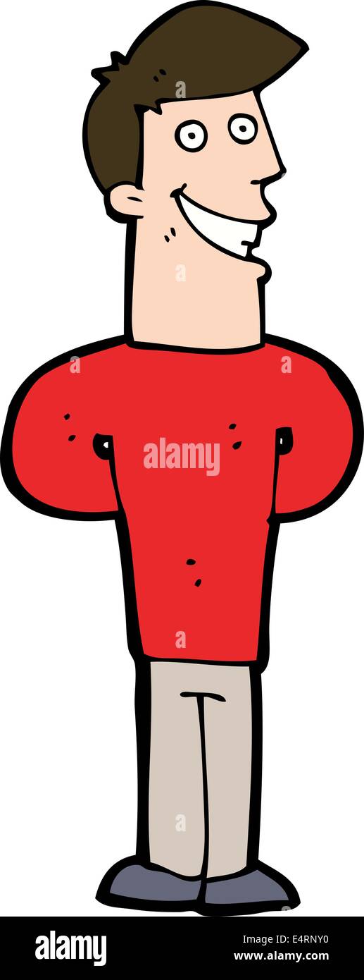 cartoon grinning man Stock Vector Image & Art - Alamy