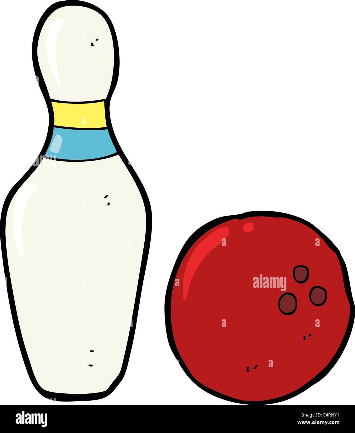 Ten pin bowling cartoon Stock Vector Images - Alamy