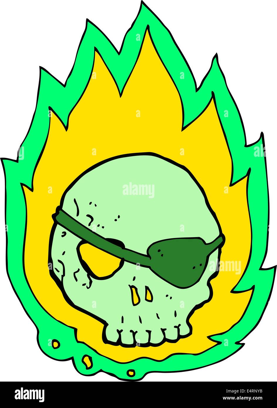 cartoon burning skull Stock Vector Image & Art - Alamy