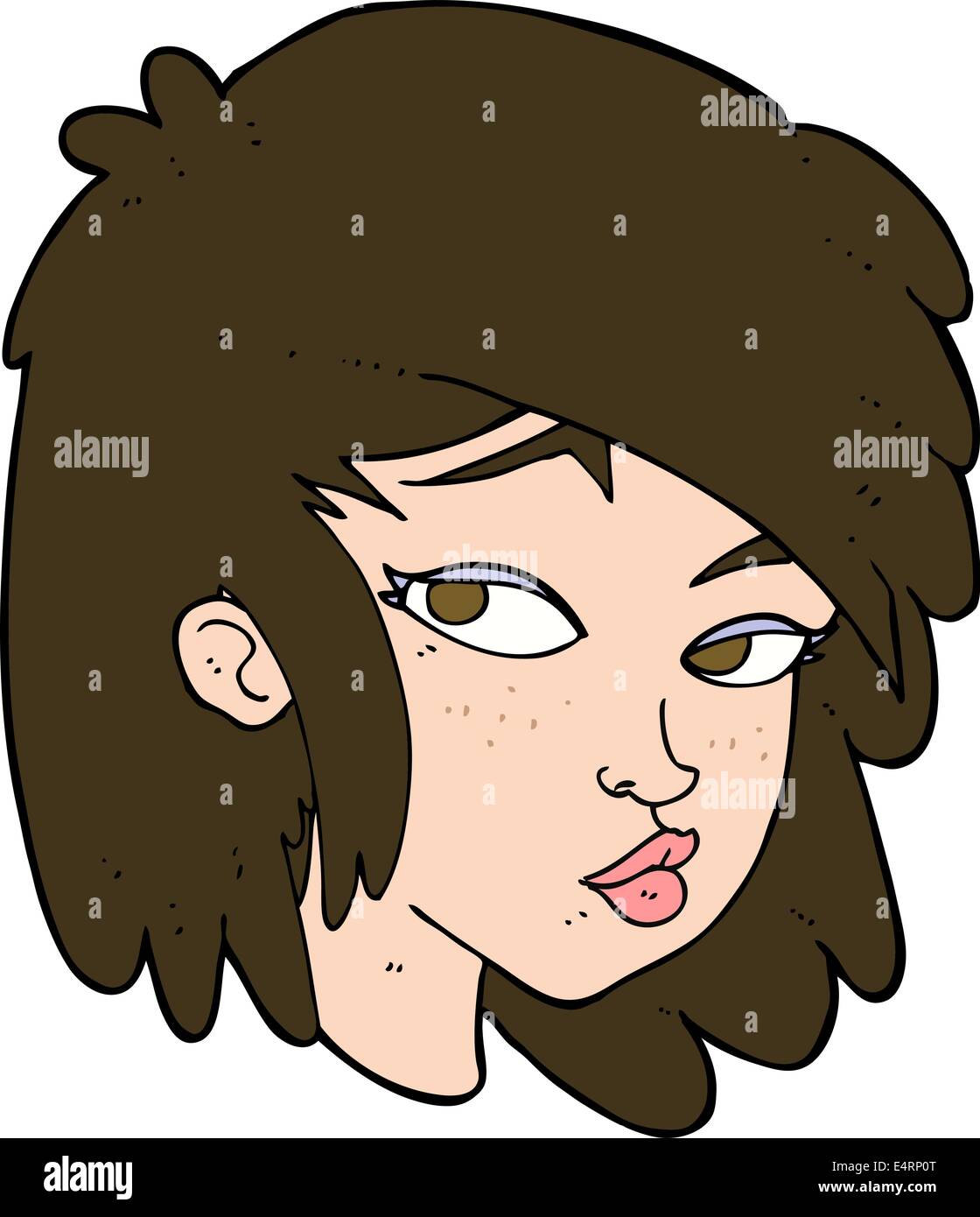 cartoon curious woman Stock Vector Image & Art - Alamy