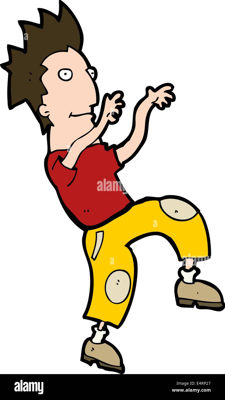 Cartoon boy doing crazy dance hi-res stock photography and images - Alamy