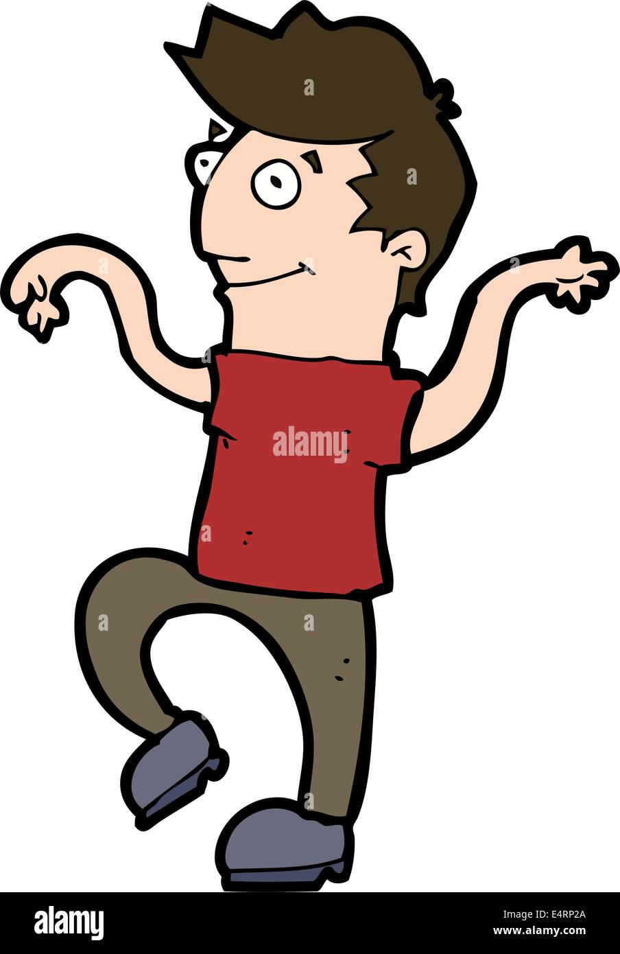Cartoon boy doing crazy dance hi-res stock photography and images - Alamy