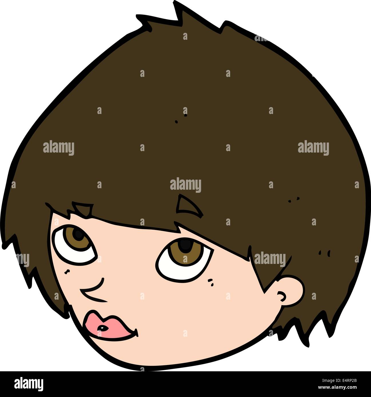 cartoon female face looking up Stock Vector Image & Art - Alamy