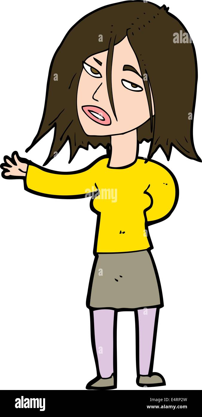 cartoon unhappy woman Stock Vector Image & Art - Alamy