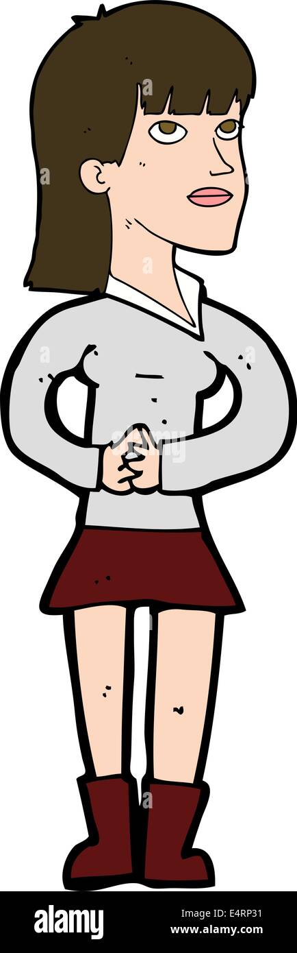 cartoon woman waiting Stock Vector Image & Art - Alamy