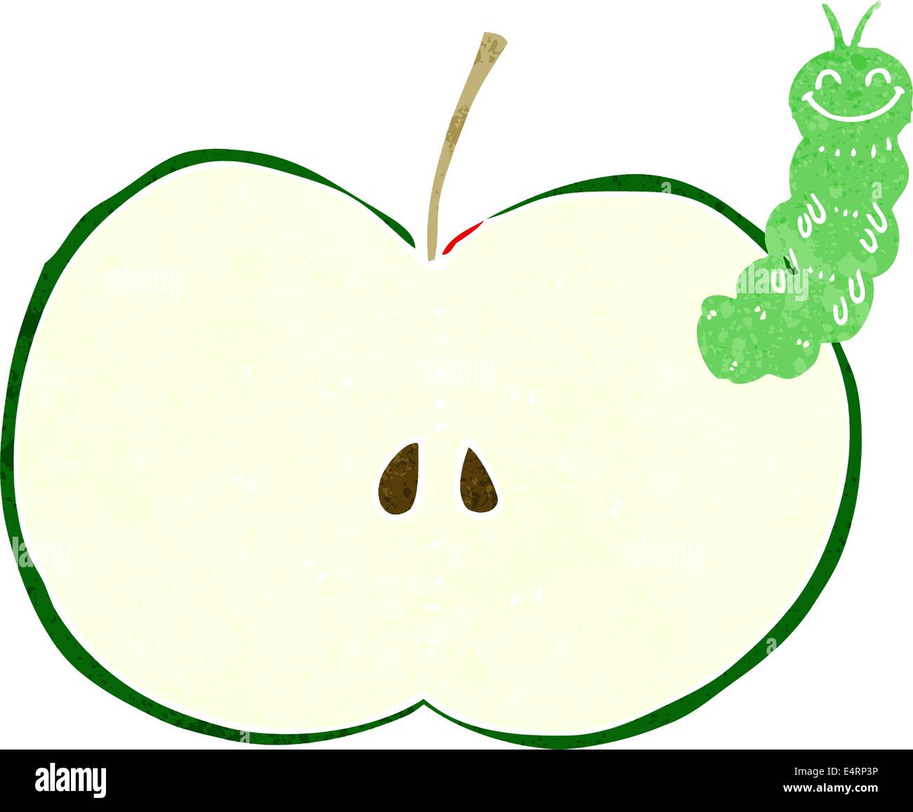 cartoon bug eating apple Stock Vector Image & Art - Alamy