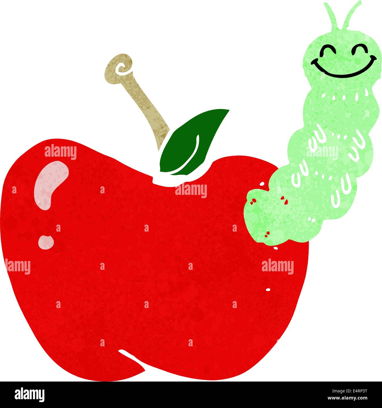 cartoon bug eating apple Stock Vector Image & Art - Alamy