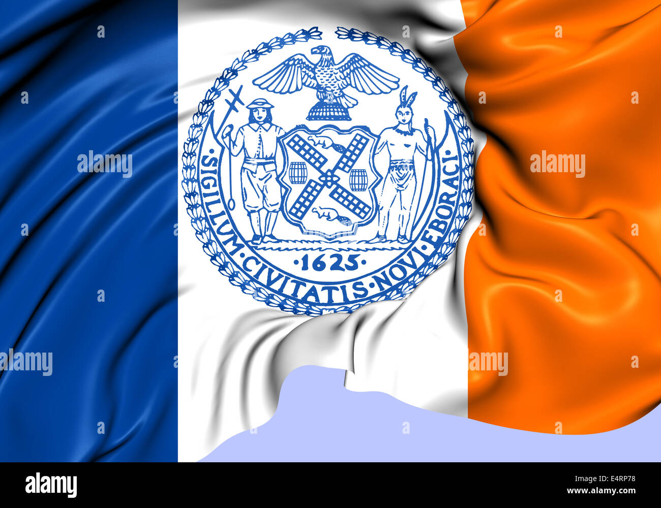 Flag of New York City, USA. Close Up Stock Photo - Alamy