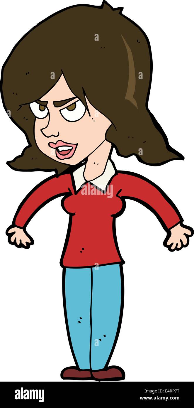 Cartoon mean woman hi-res stock photography and images - Alamy