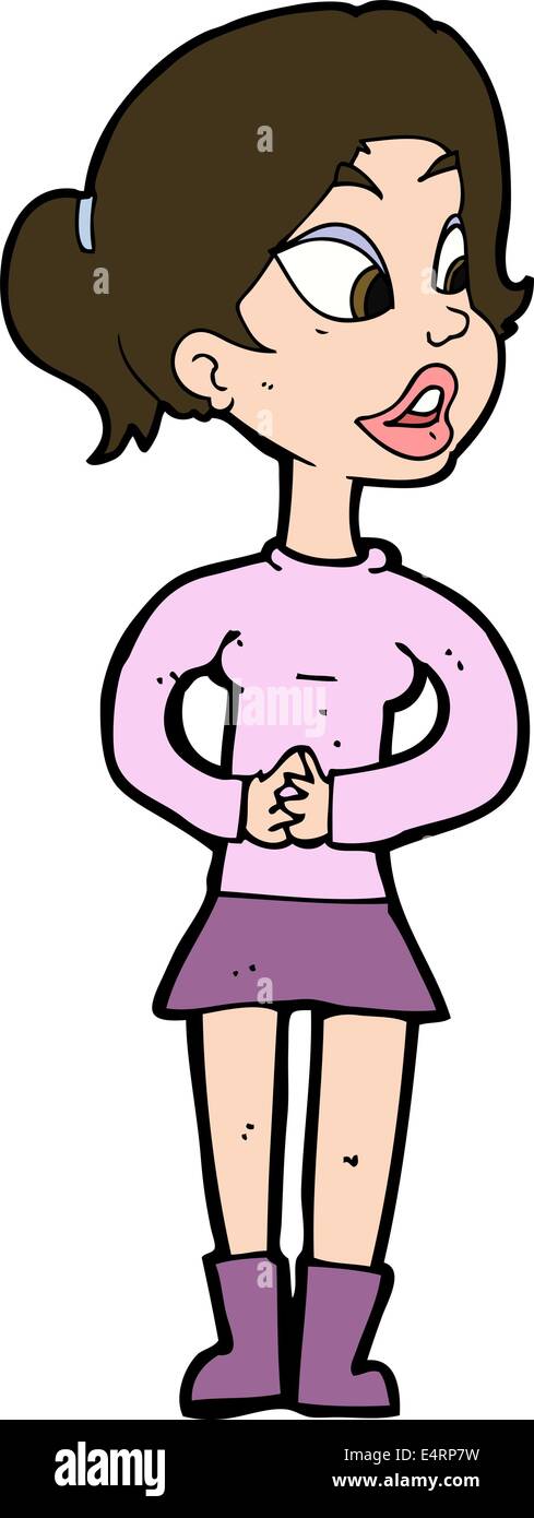 cartoon girl talking Stock Vector Image & Art - Alamy