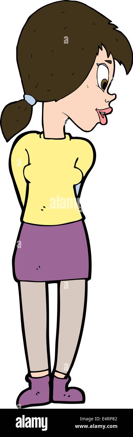 cartoon pretty girl Stock Vector Image & Art - Alamy