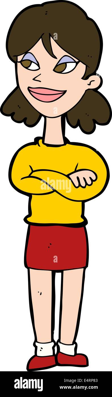 cartoon smug woman Stock Vector Image & Art - Alamy
