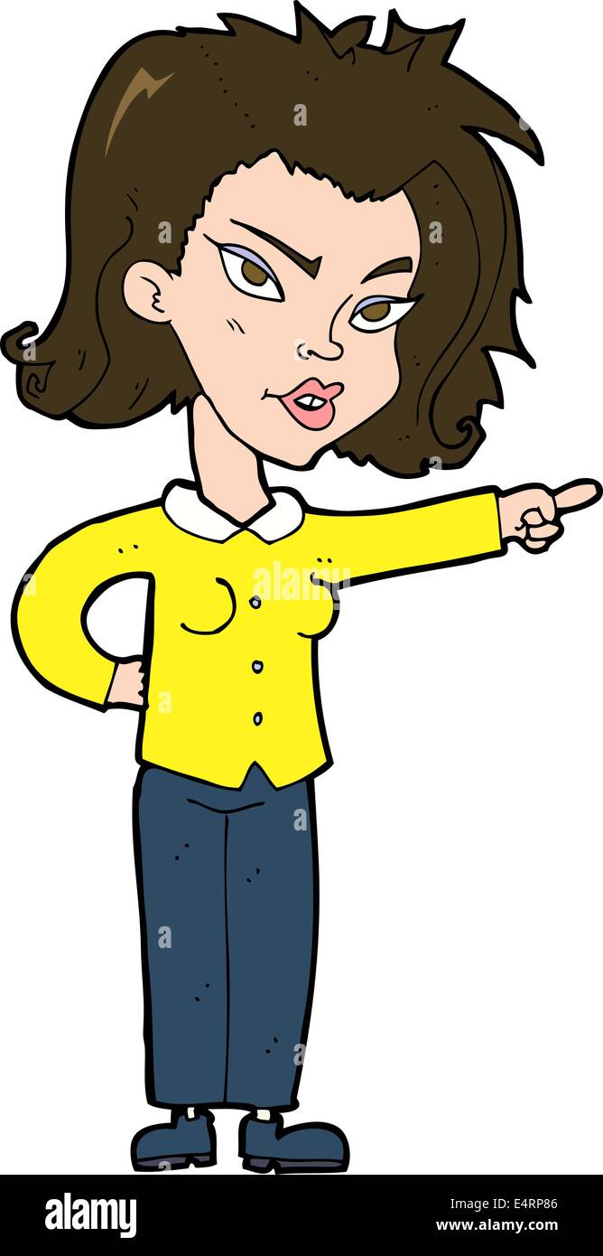 cartoon woman pointing Stock Vector Image & Art - Alamy