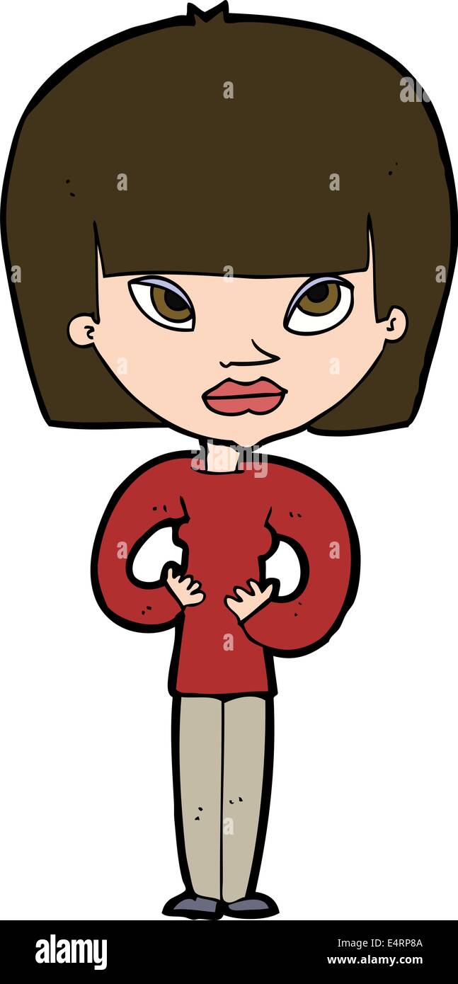 cartoon woman gesturing at herself Stock Vector Image & Art - Alamy