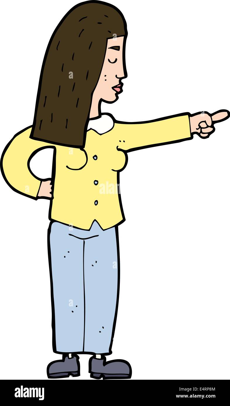 cartoon woman pointing Stock Vector Image & Art - Alamy