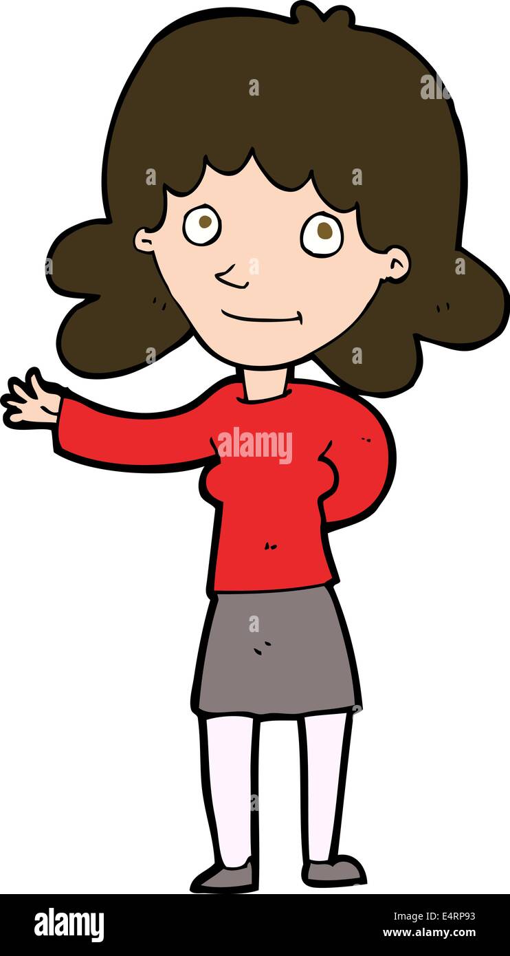 cartoon friendly woman Stock Vector Image & Art - Alamy