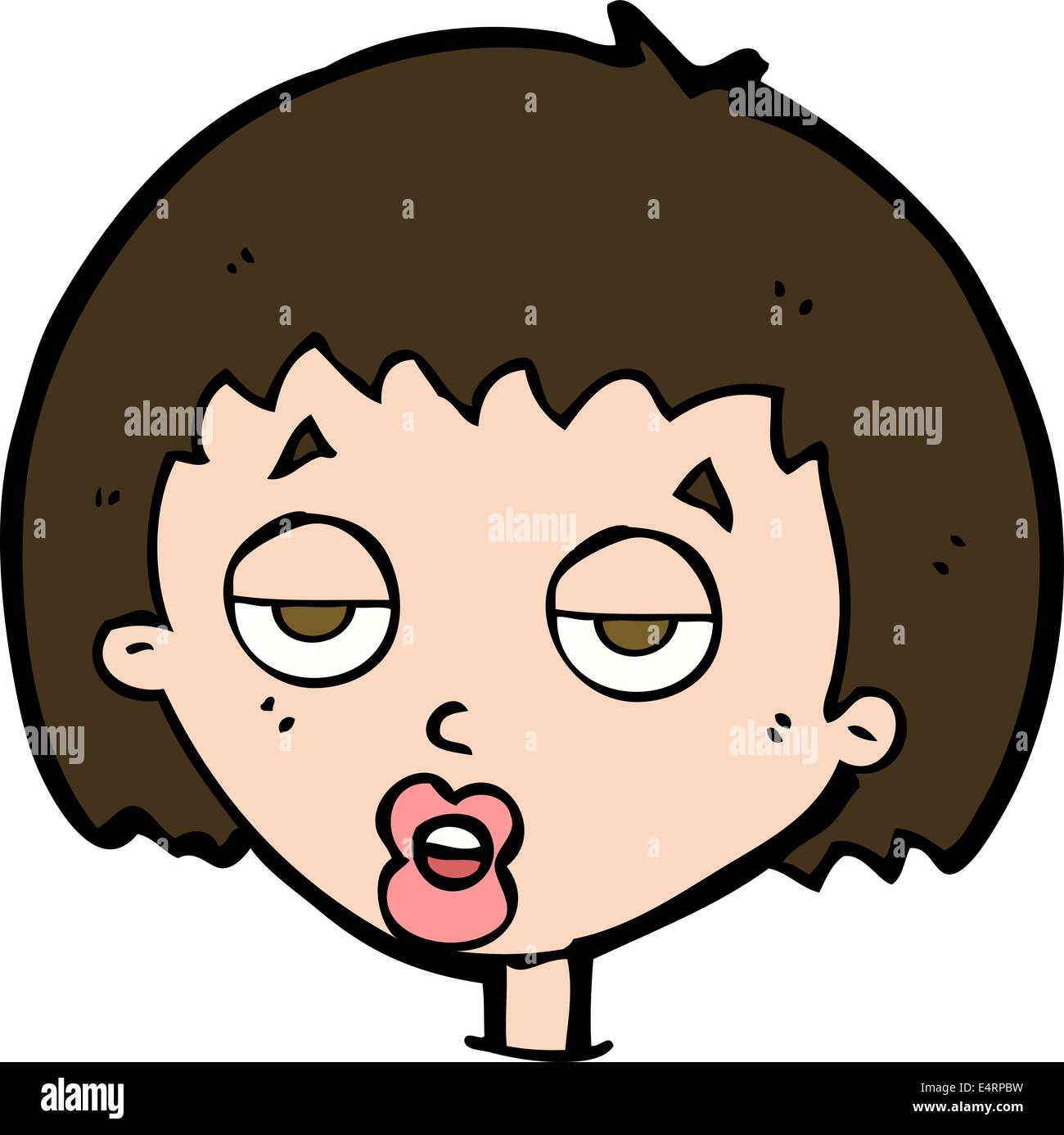 cartoon bored woman Stock Vector Image & Art - Alamy