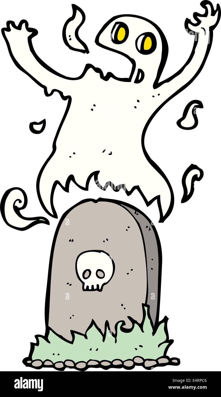 cartoon ghost rising from grave Stock Vector Image & Art - Alamy
