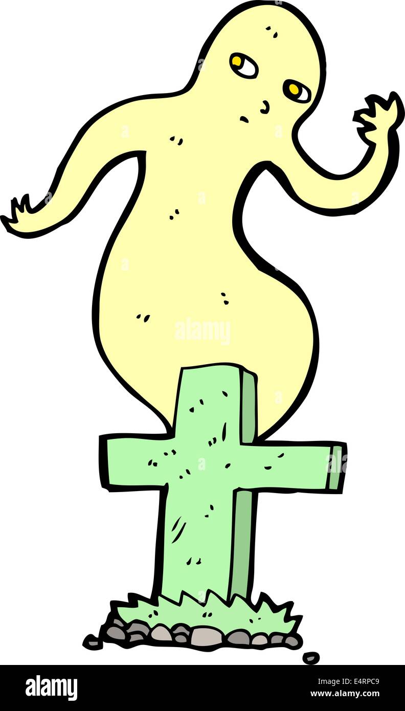 cartoon ghost rising from grave Stock Vector Image & Art - Alamy