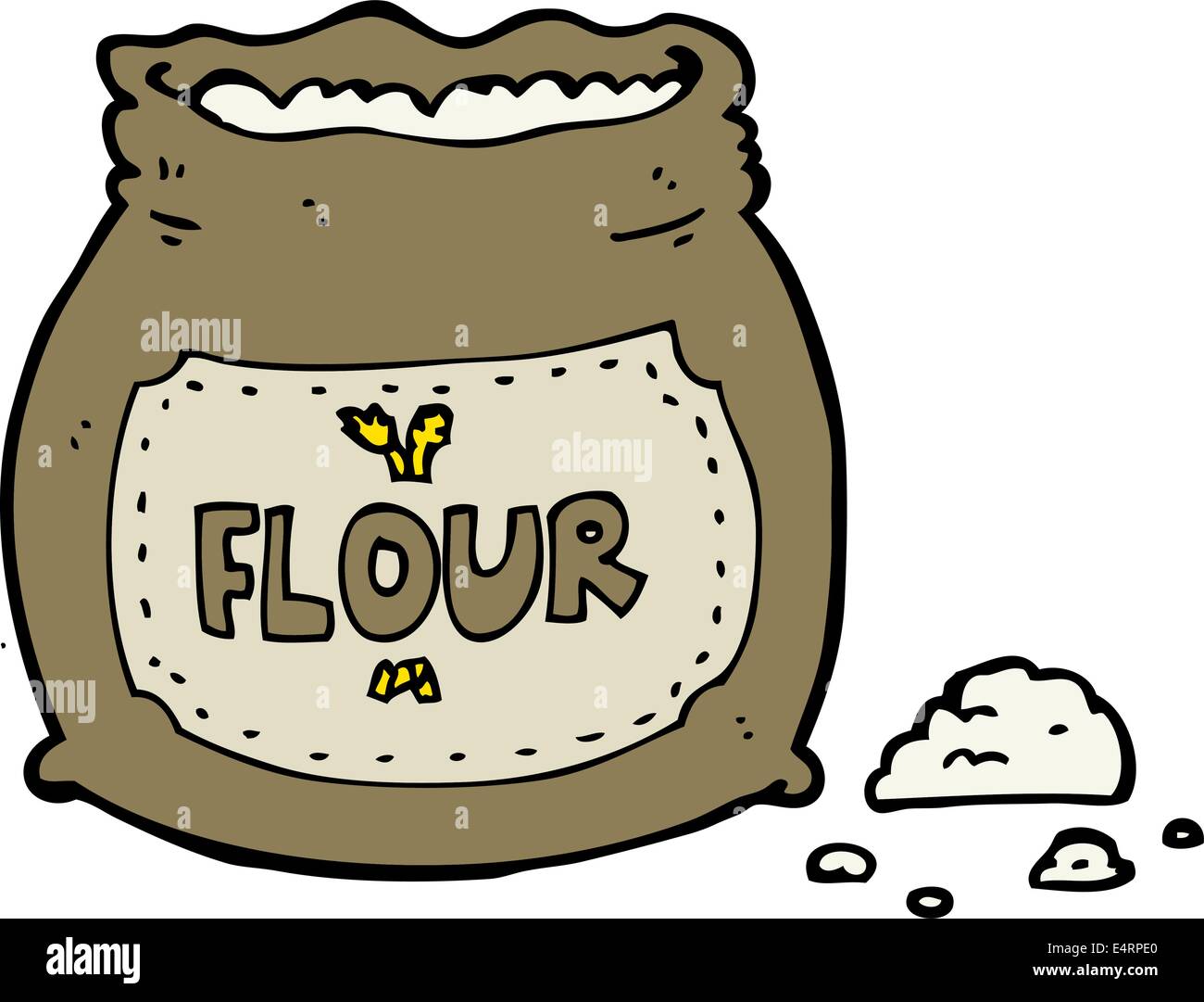cartoon bag of flour Stock Vector Image & Art - Alamy