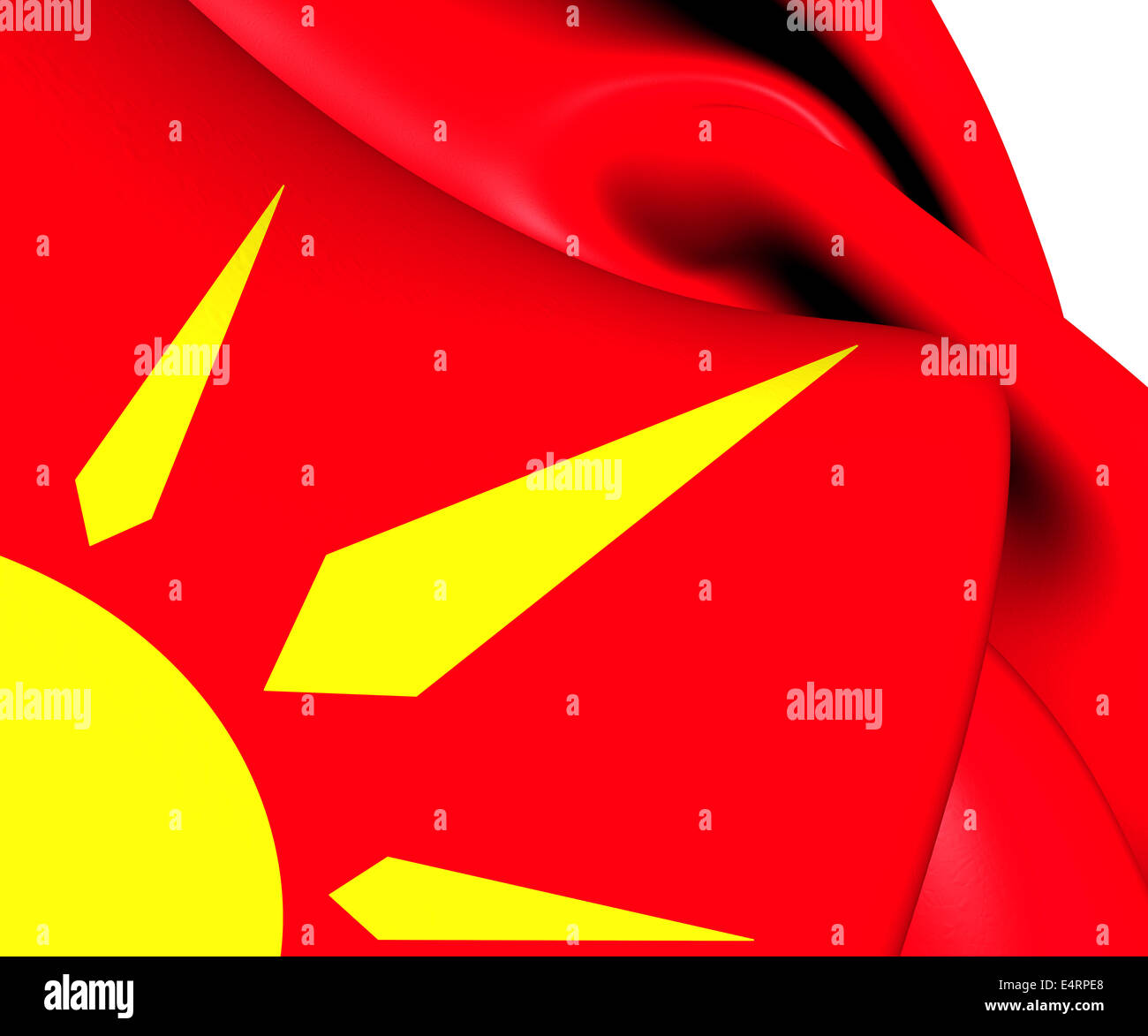 Flag of Novo Selo, Macedonia. Close Up Stock Photo - Alamy