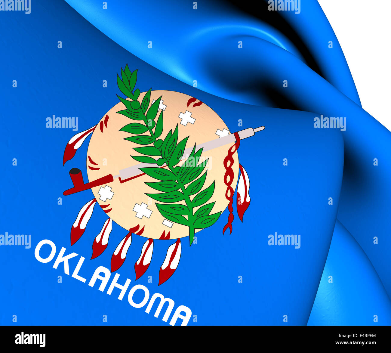 Flag of Oklahoma, USA. Close Up Stock Photo - Alamy