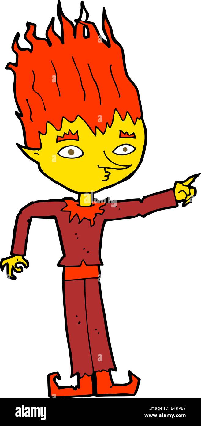 fire spirit cartoon Stock Vector Image & Art - Alamy