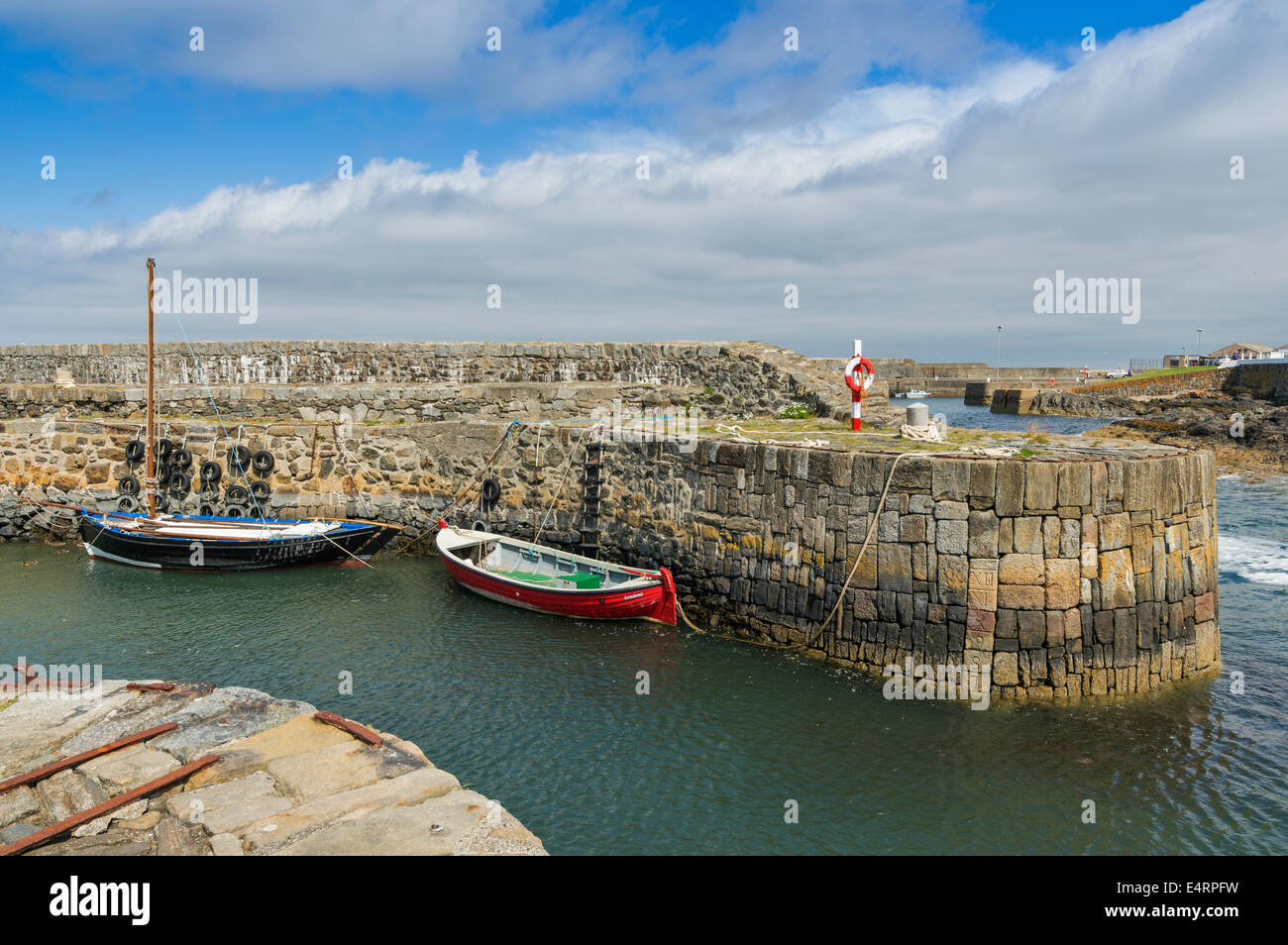PORTSOY HARBOUR WITH NUMBERS AND LETTERS ON THE HARBOUR STONES ...