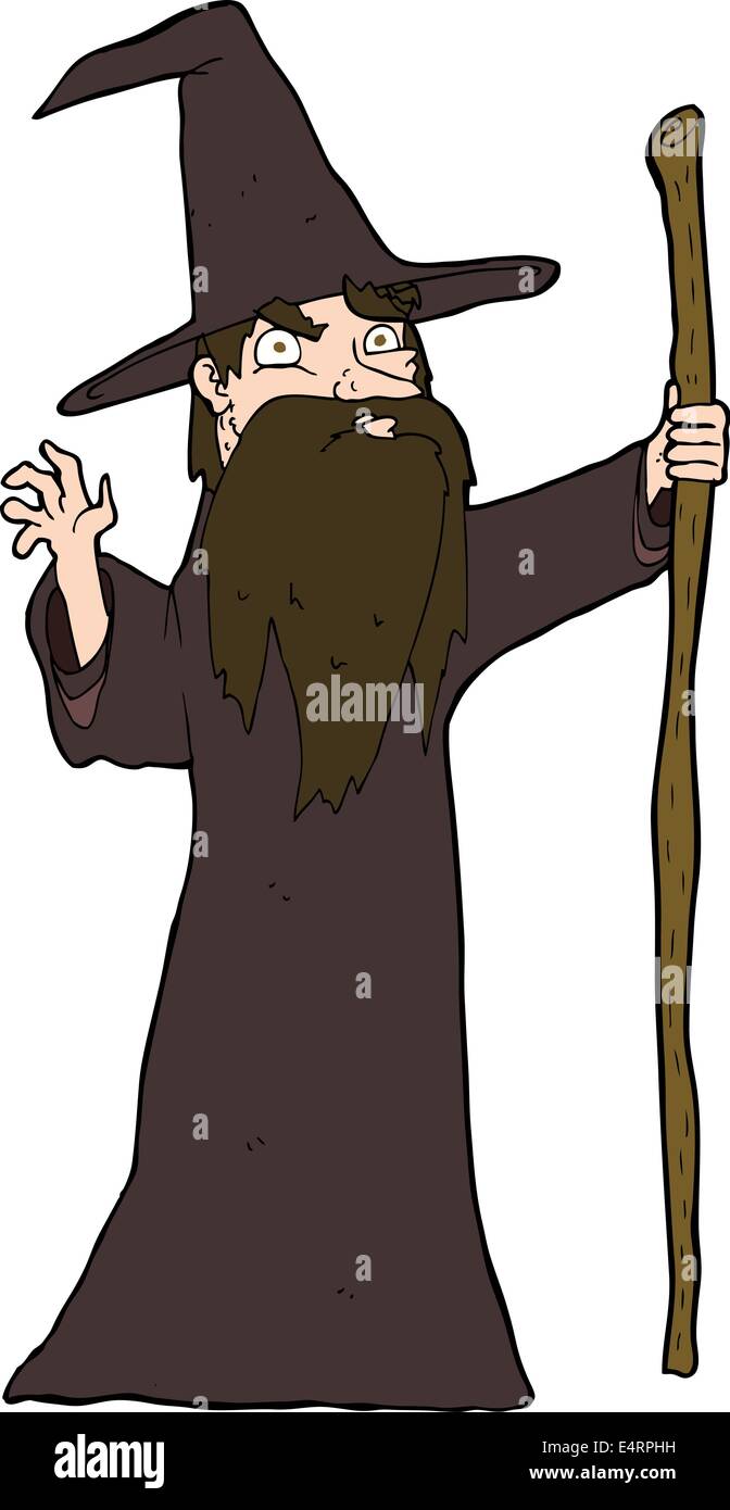 cartoon old wizard Stock Vector Image & Art - Alamy