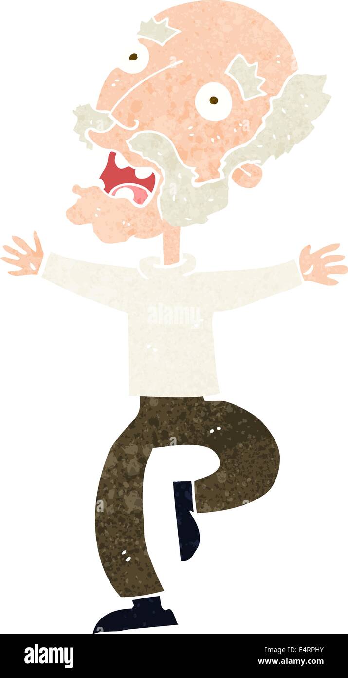 cartoon old man having a fright Stock Vector Image & Art - Alamy