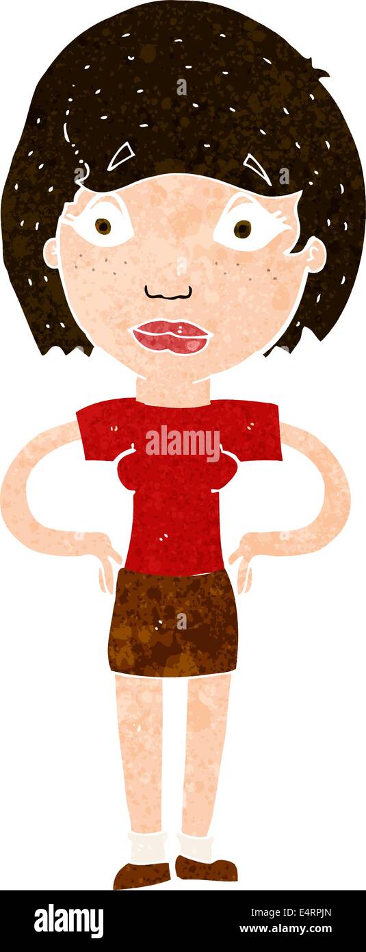 cartoon worried woman Stock Vector Image & Art - Alamy