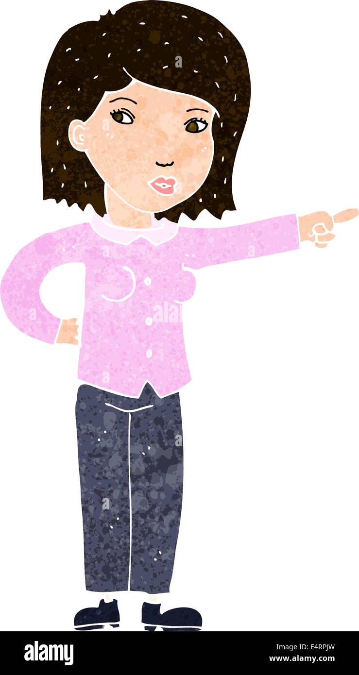 cartoon woman pointing Stock Vector Image & Art - Alamy
